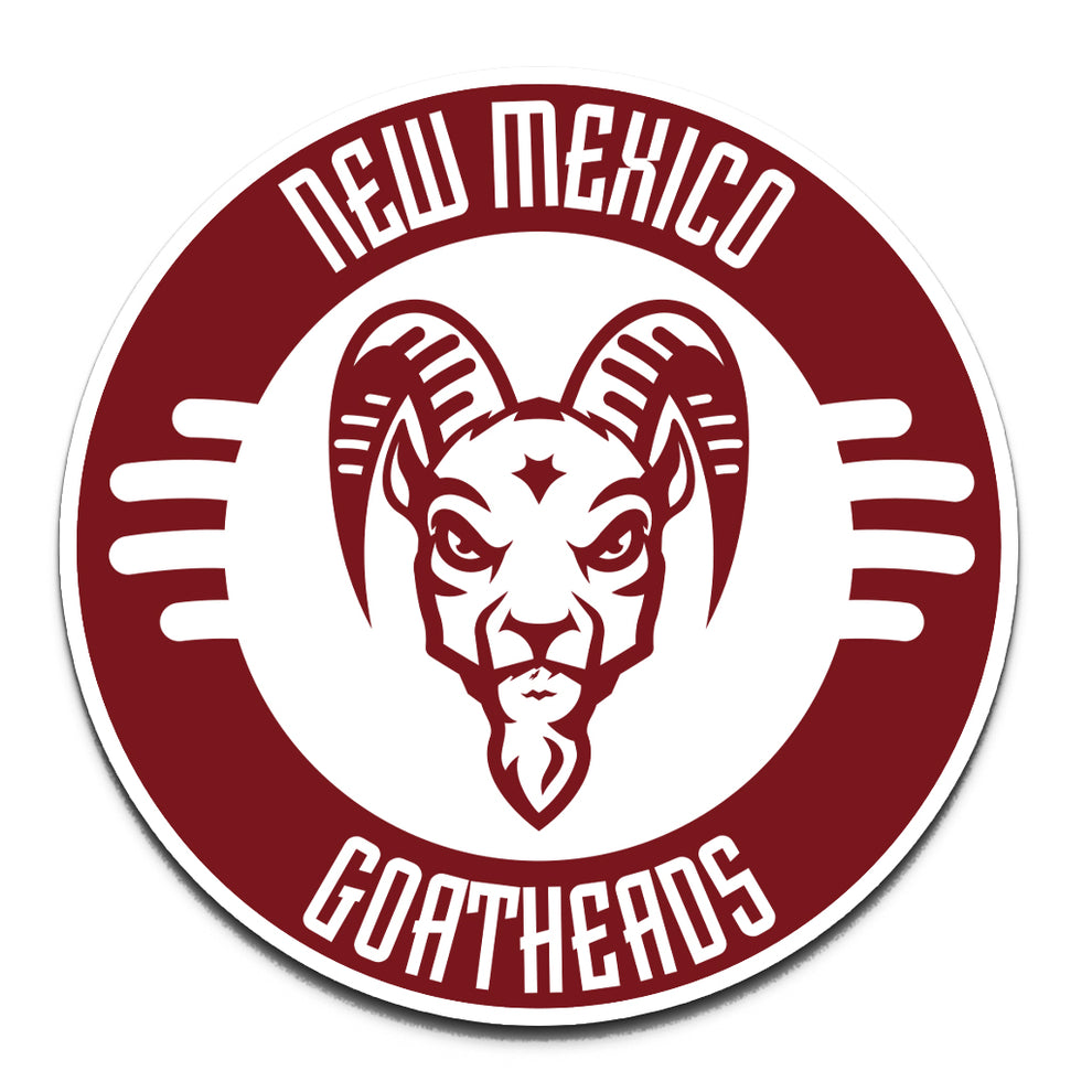 Goatheads Primary Circle Sticker – New Mexico Goatheads